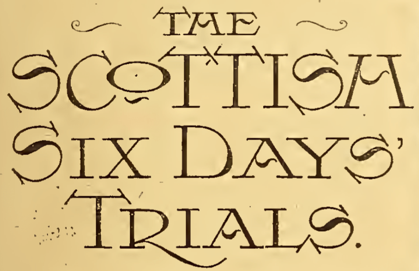 Scottish Six Days’ Trial – Motorcycle Timeline